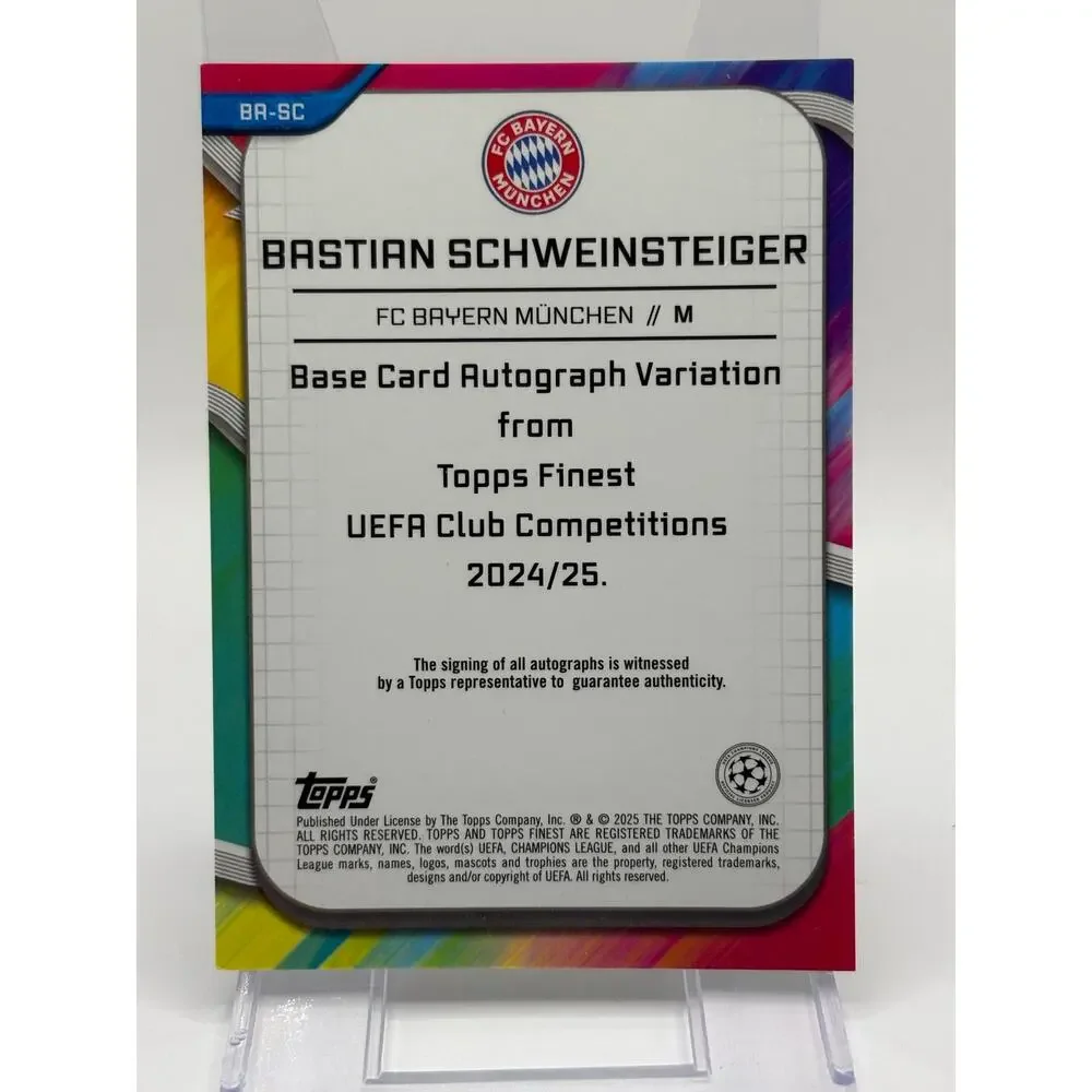Topps | Toys | 22425 Topps Finest Uefa Bastian Schweinsteiger Green ...